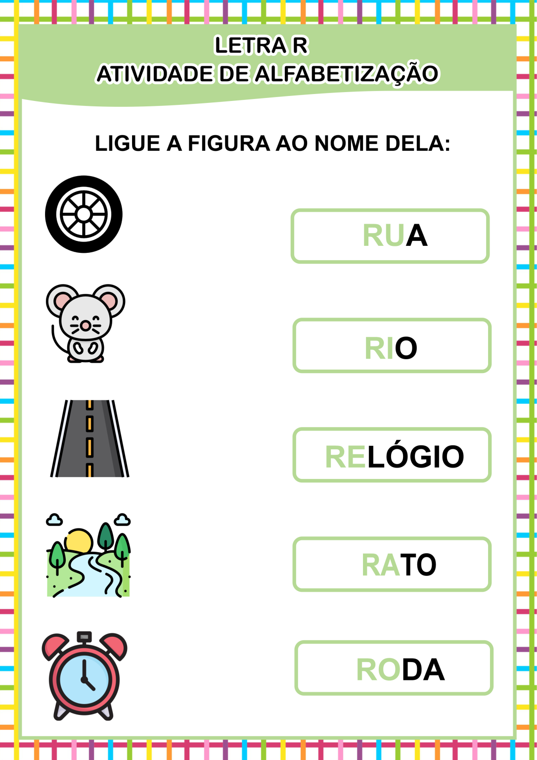 Letra R - Atividades de Alfabetização 11