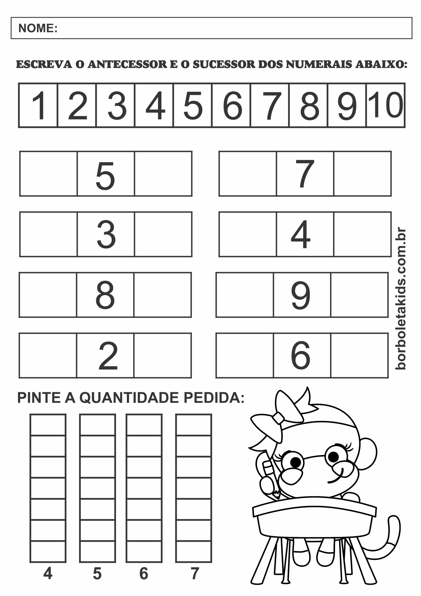 A Arte de Educar: ATIVIDADES QUADRINHAS